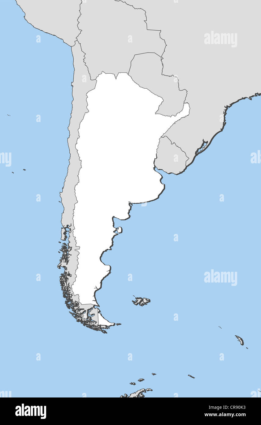 Political map of Argentia with the several provinces Stock Photo - Alamy