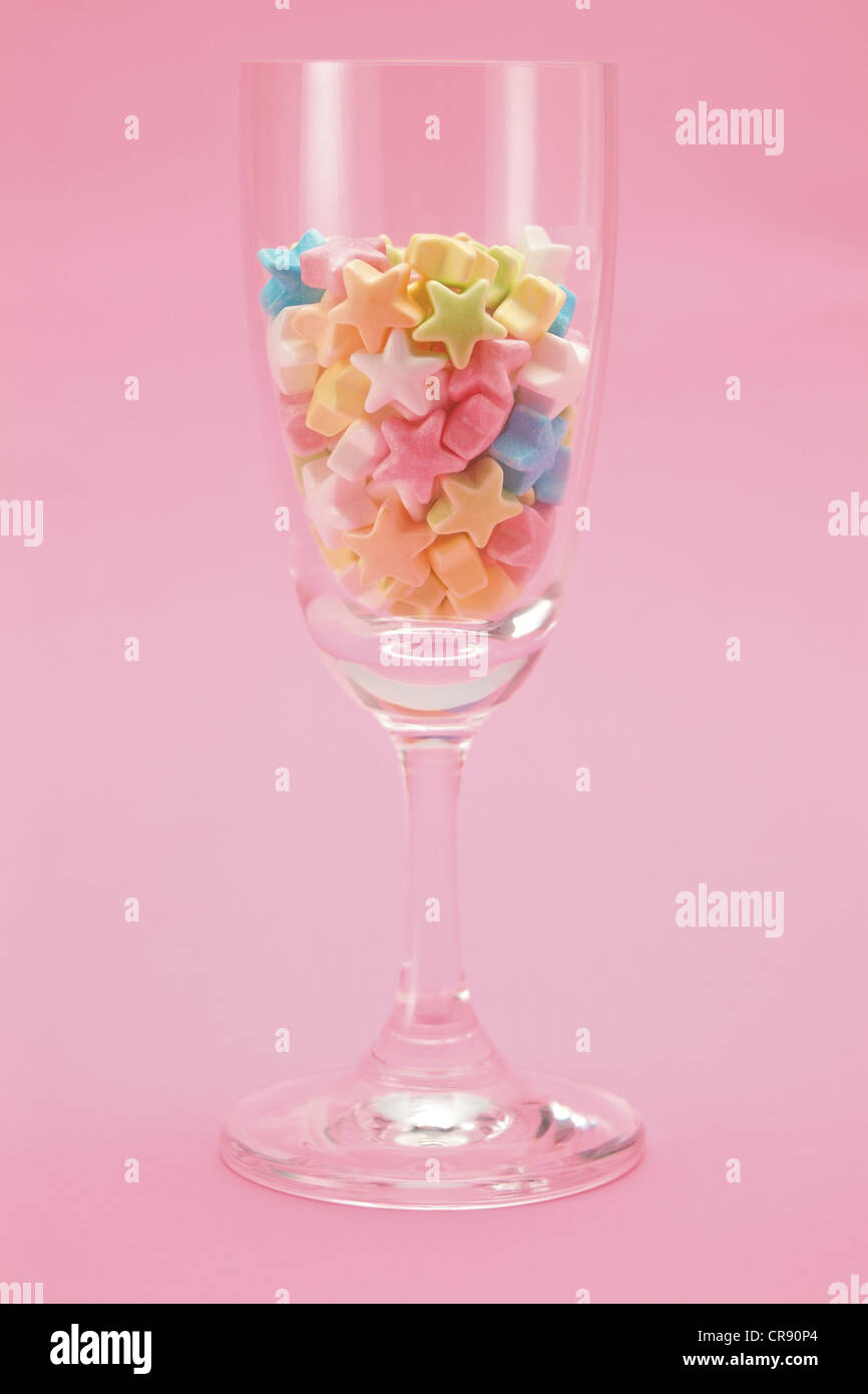 star candy in glass Stock Photo - Alamy