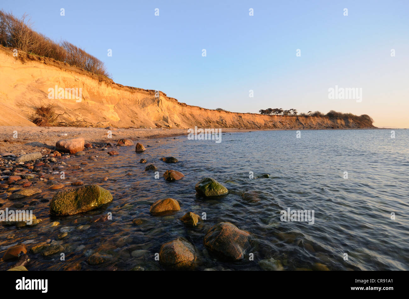 Coastal cliffs on the west of Ruegen, Mecklenburg-Western Pomerania ...