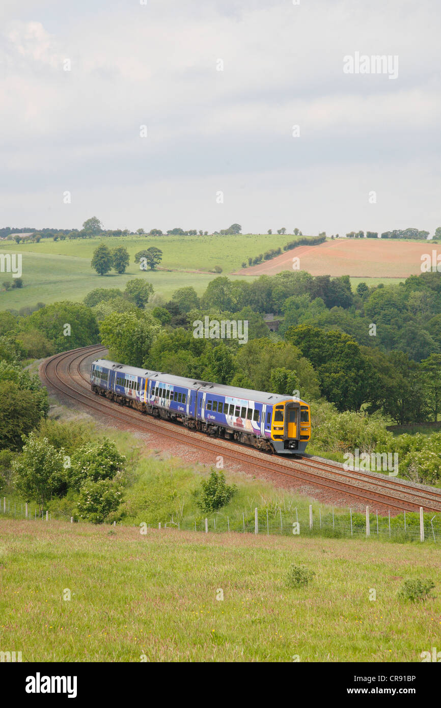 Sprinter train near Low Baron Wood Farm Armathwaite Eden Valley ...