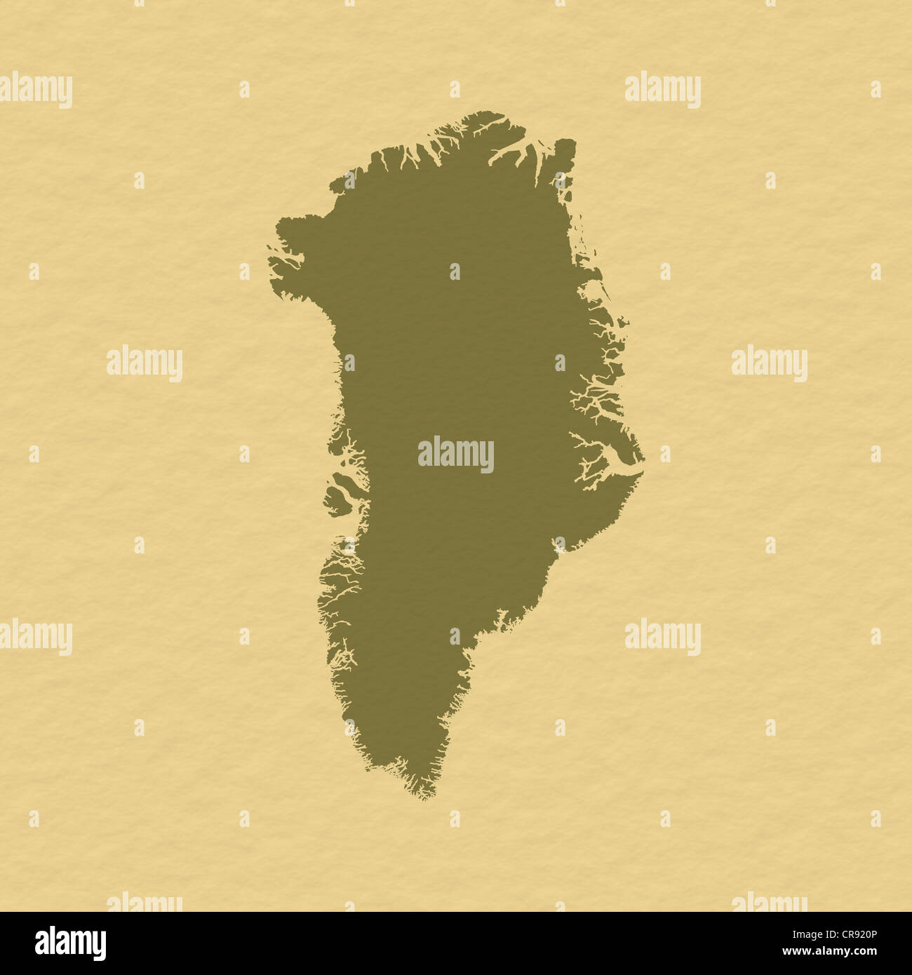 Political map of Greenland with the several municipalities Stock Photo ...