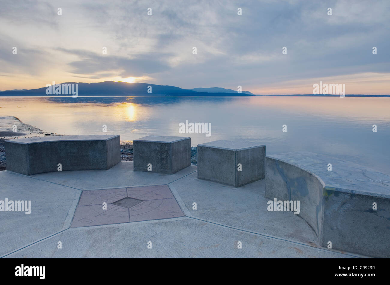 Looking out over Bellingham Bay from Marine Park in Fairhaven ...