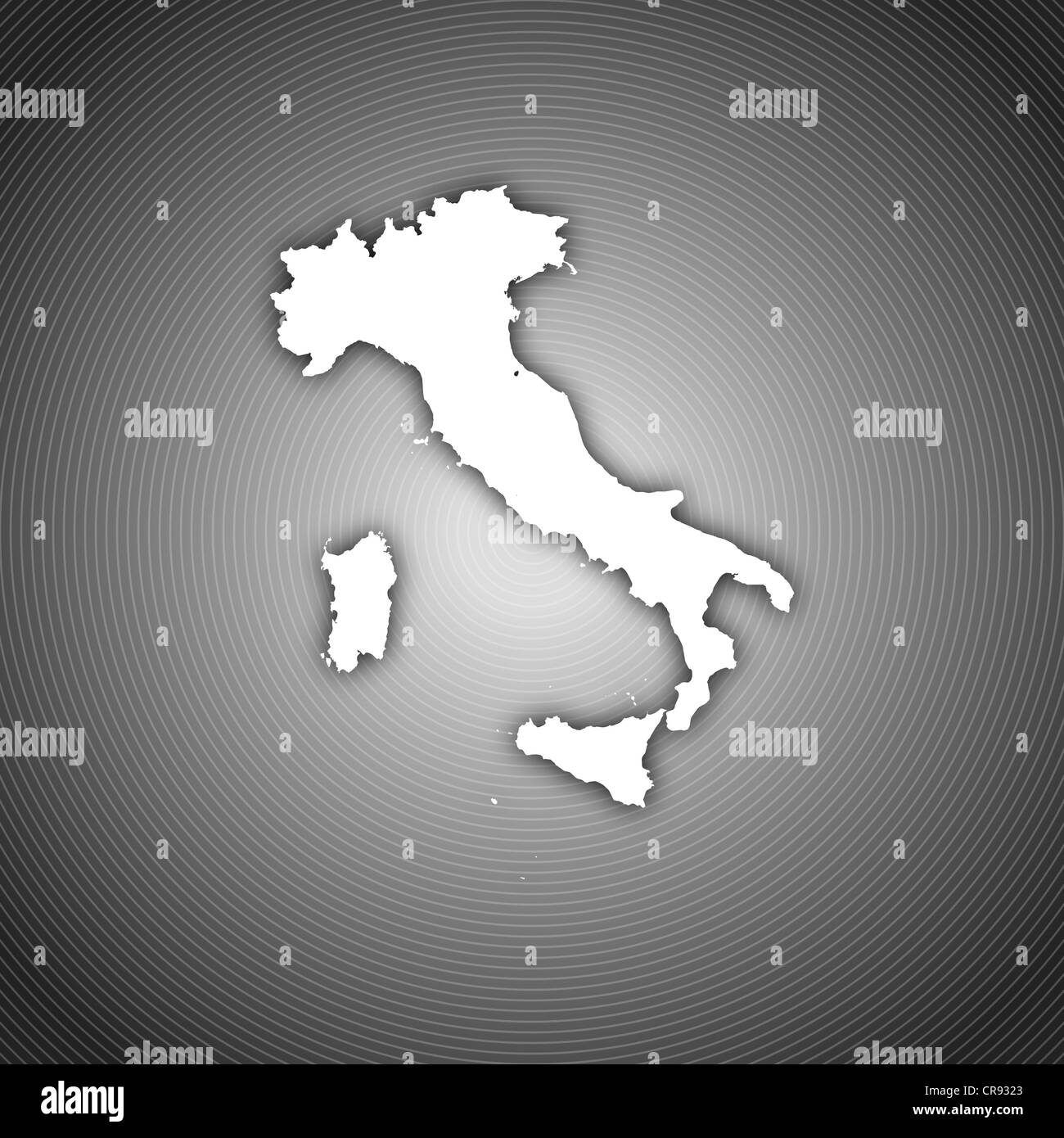 Political map of Italy with the several regions Stock Photo - Alamy