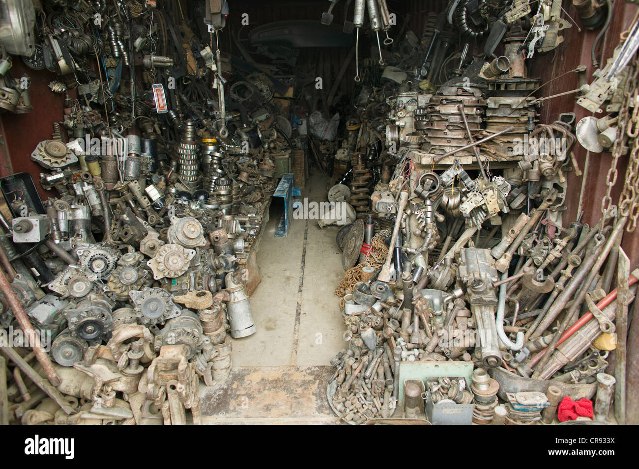 An Auto Parts Store A Small Workshop Full Of Spare Car Parts Repair