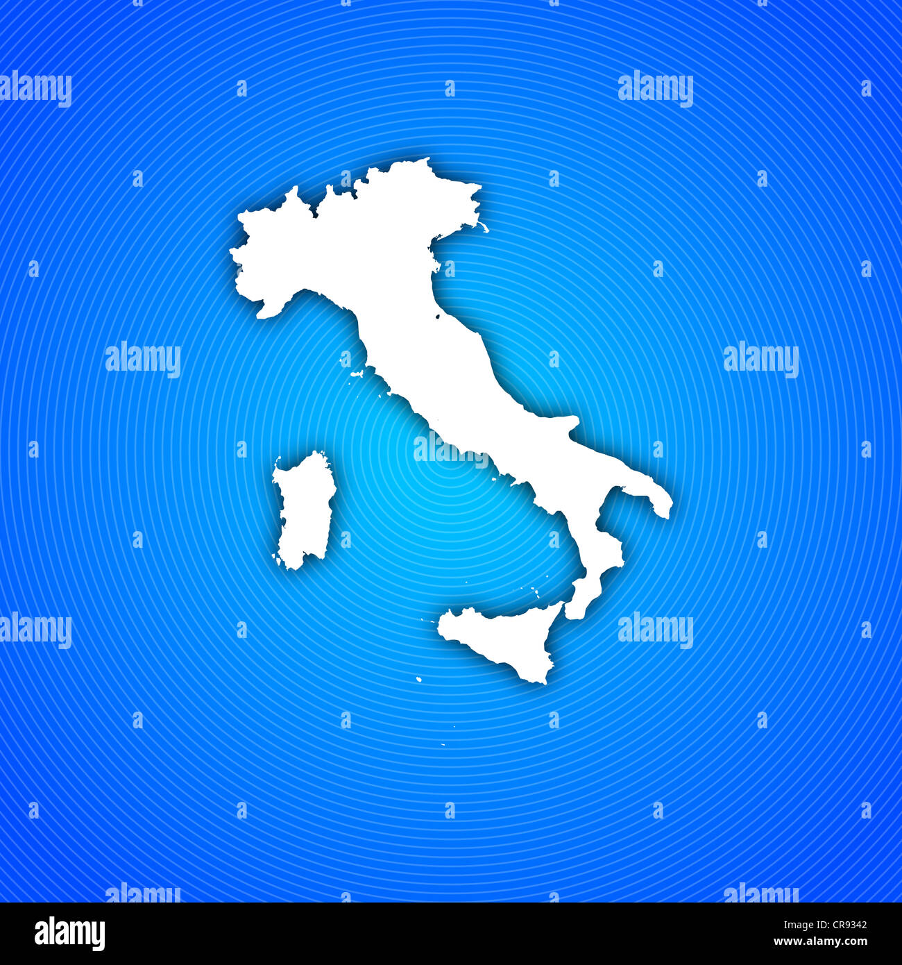 Political map of Italy with the several regions Stock Photo - Alamy