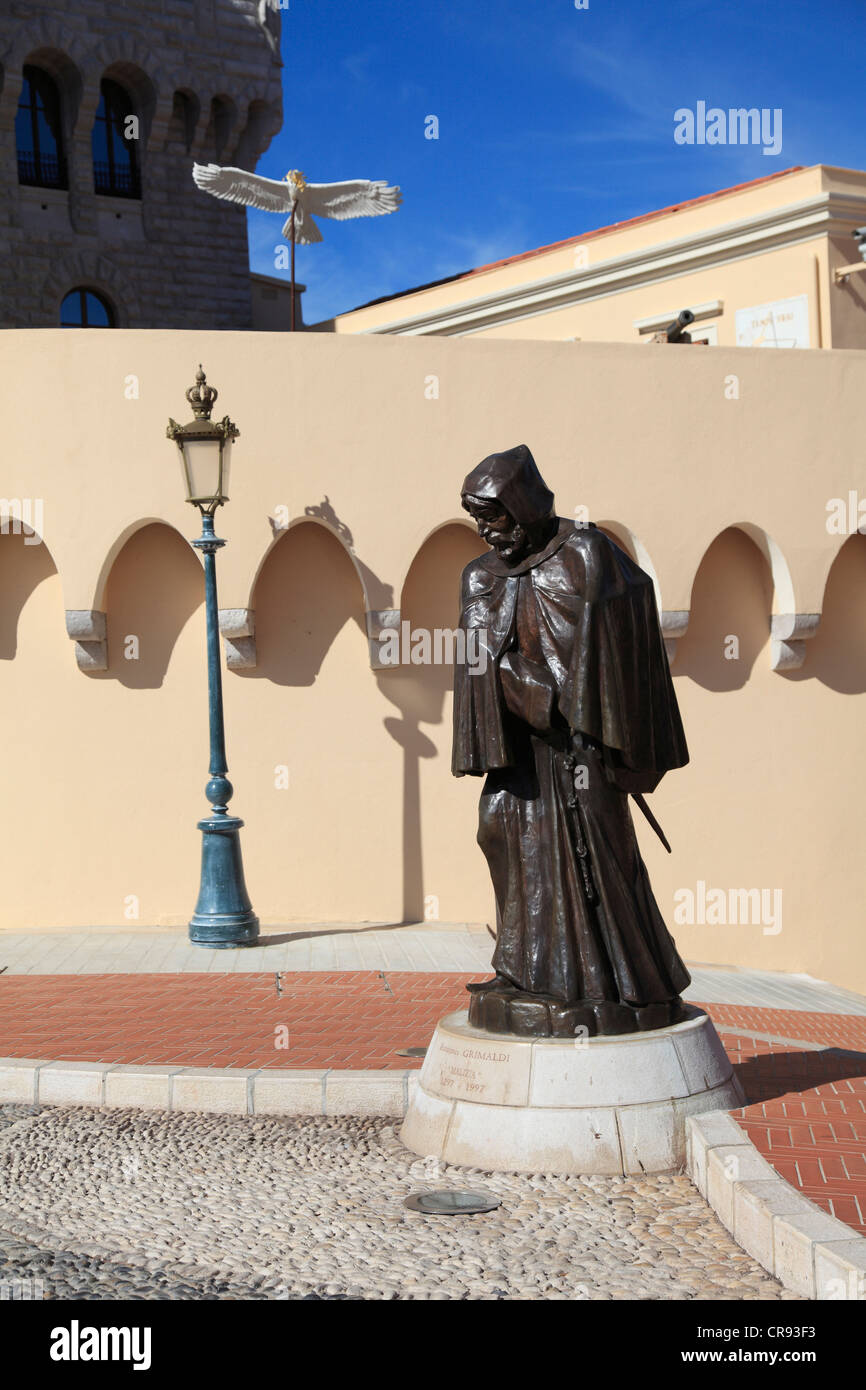 Statue of Francois Grimaldi as a monk, Princes of Grimaldi Palace ...