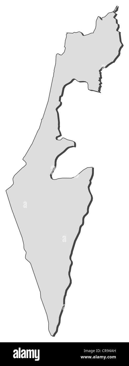 Political map of Israel with the several districts Stock Photo - Alamy