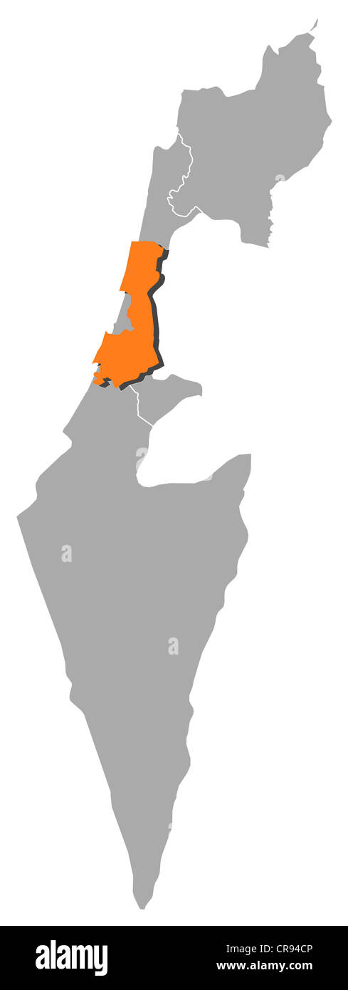 Political map of Israel with the several districts where Central ...