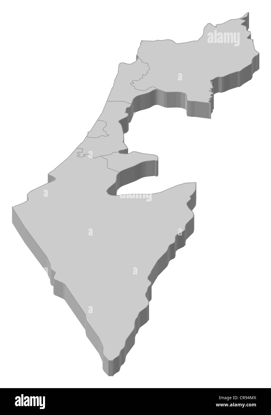 Political map of Israel with the several districts Stock Photo - Alamy