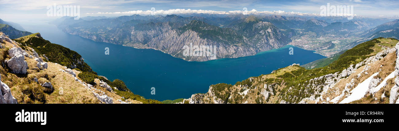 Panoramic view from Monte Altissimo mountain above Nago, overlooking ...