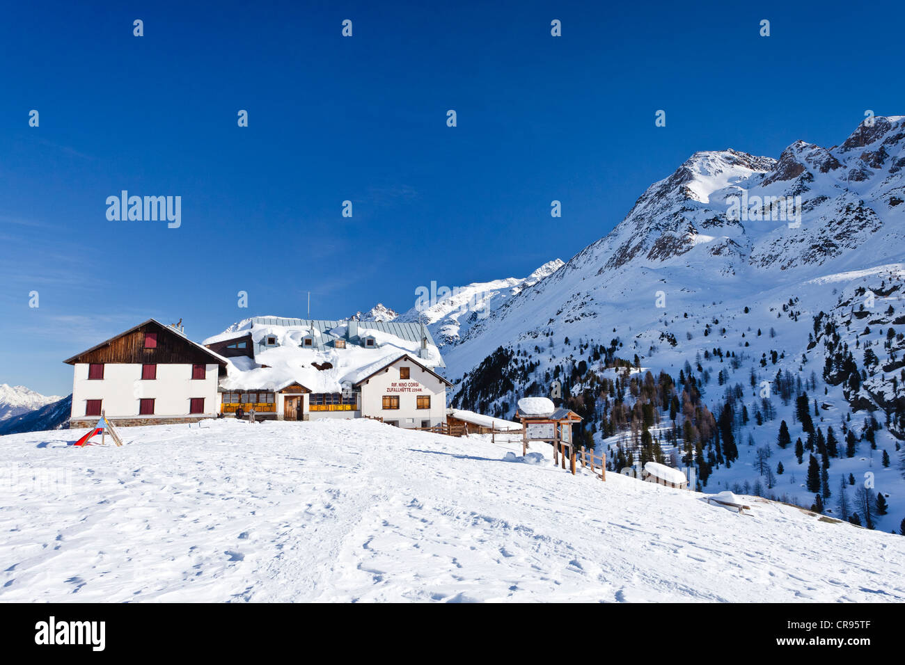 Zufallhuette Mountain and Martell Valley with Rotspitz Mountain ...