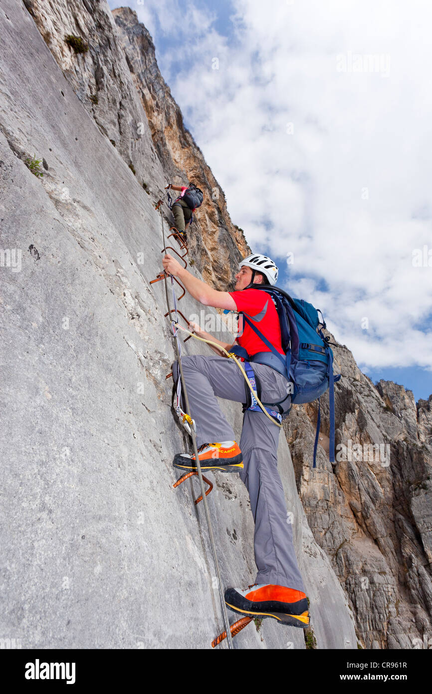 Che Guevara fixed rope route on Monte Casale, Sarca Valley, Lake Garda ...