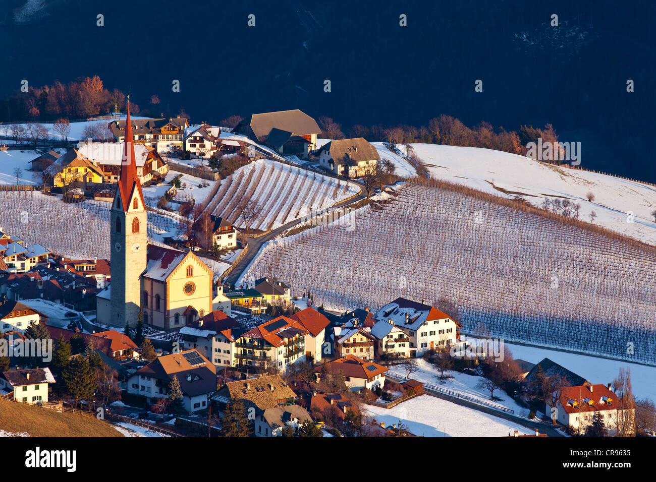 Unterinn below the Renon Plateau, Alto Adige, Italy, Europe Stock Photo ...