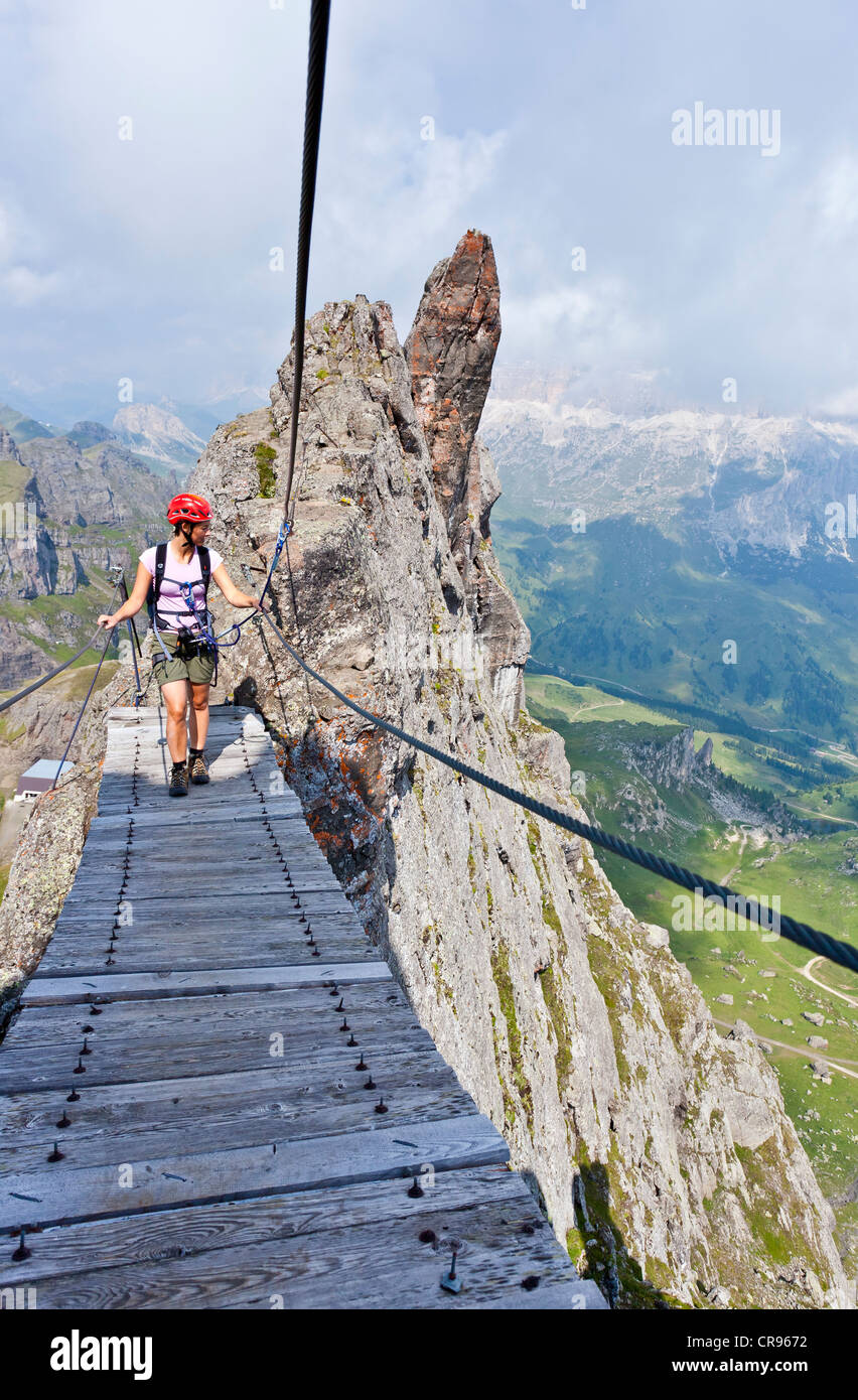 Climber ascending marmolada via ferrata hi-res stock photography and ...