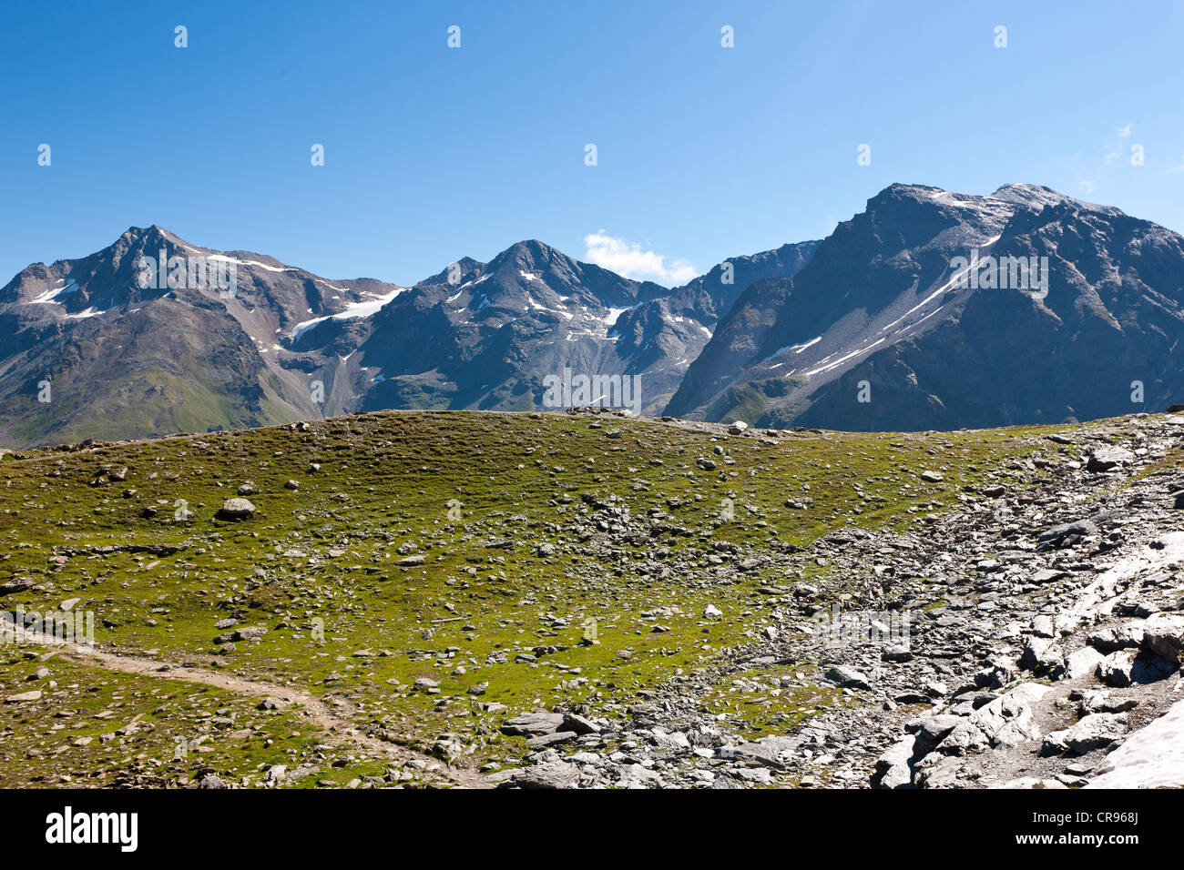 Mountains, Ortler Alps mountain range, South Tyrol, Italy, Europe Stock ...