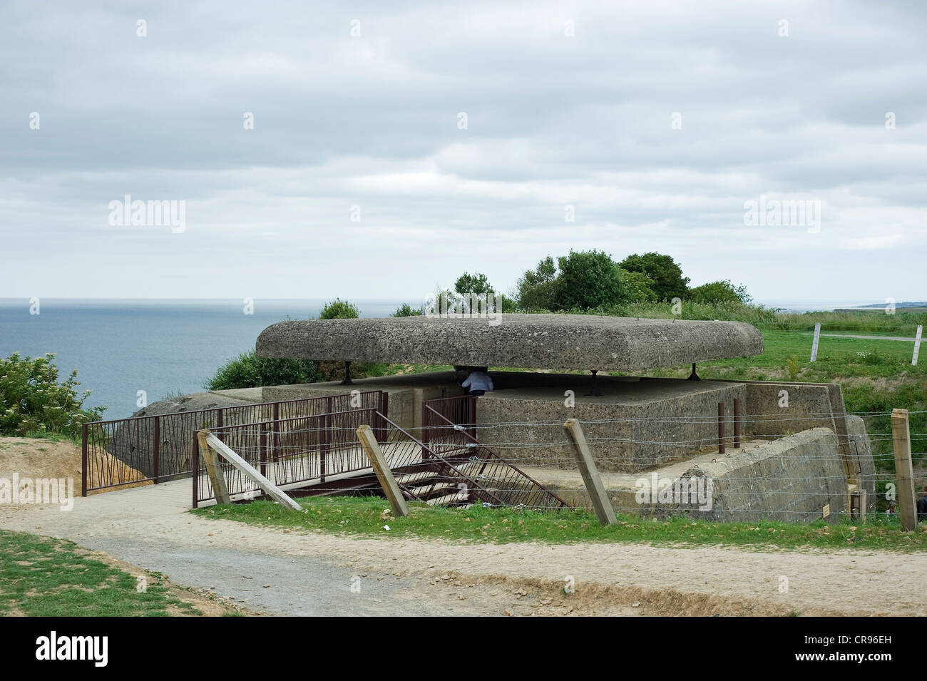 Atlantic Wall, D-Day, a German command post, fire control station at ...