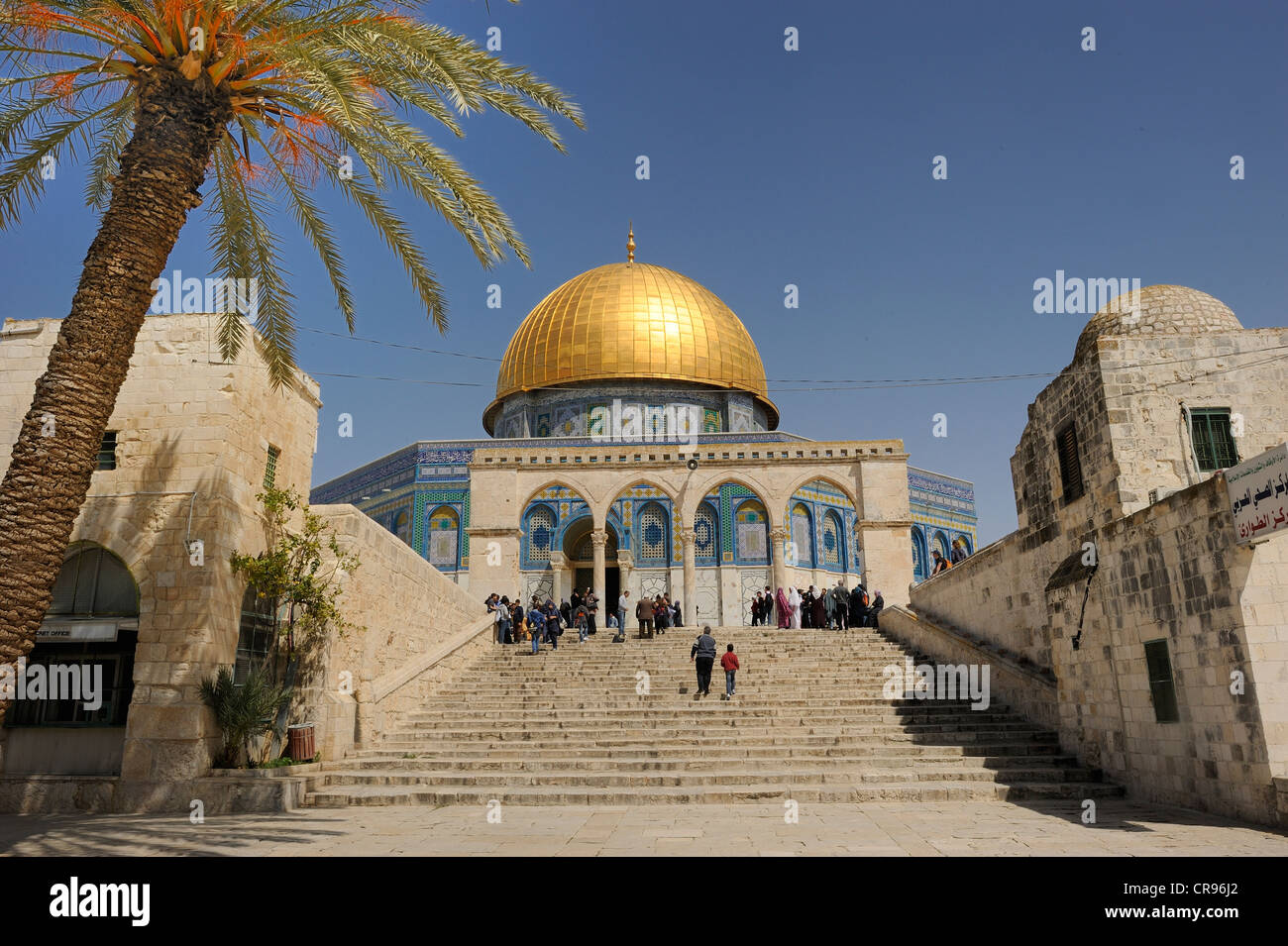 Stairs to the Dome of the Rock on the Temple Mount, Muslim Quarter, Old ...