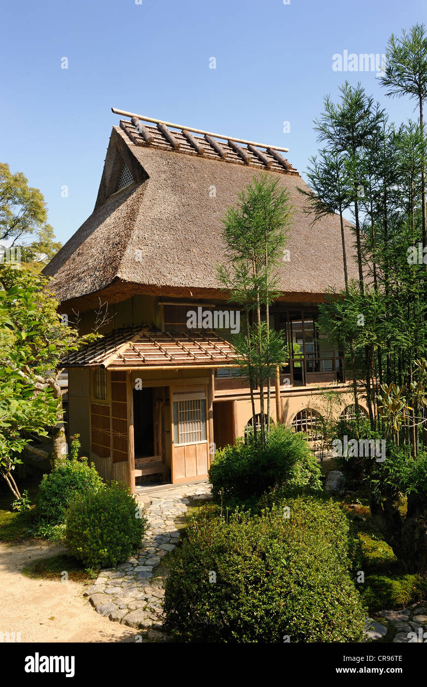 Thatched tea house in Ohara near Kyoto, Japan, East Asia, Asia Stock ...