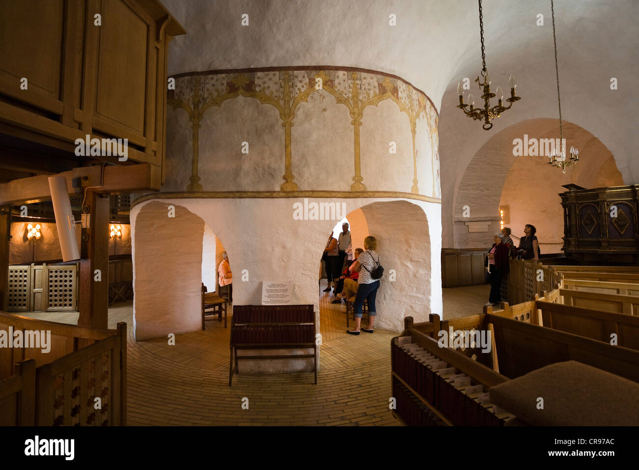 Round church Østerlars Church, Bornholm, Denmark, Europe Stock Photo ...