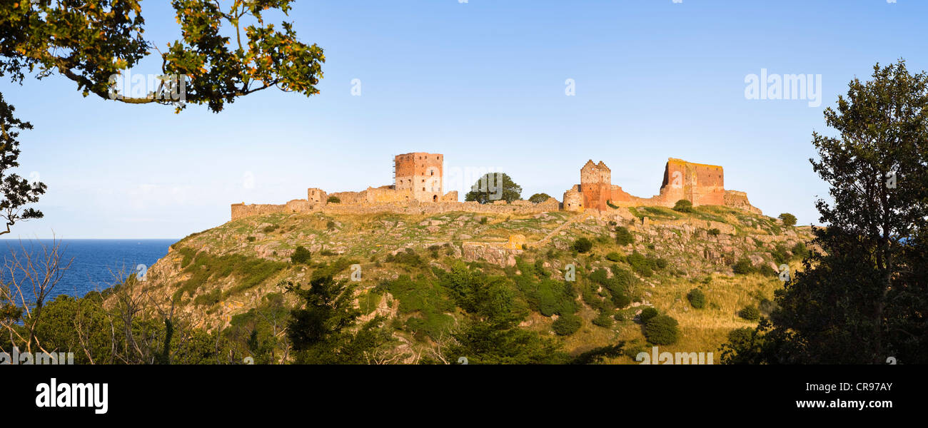 Hammershus castle ruins, Bornholm, Denmark, Europe Stock Photo - Alamy