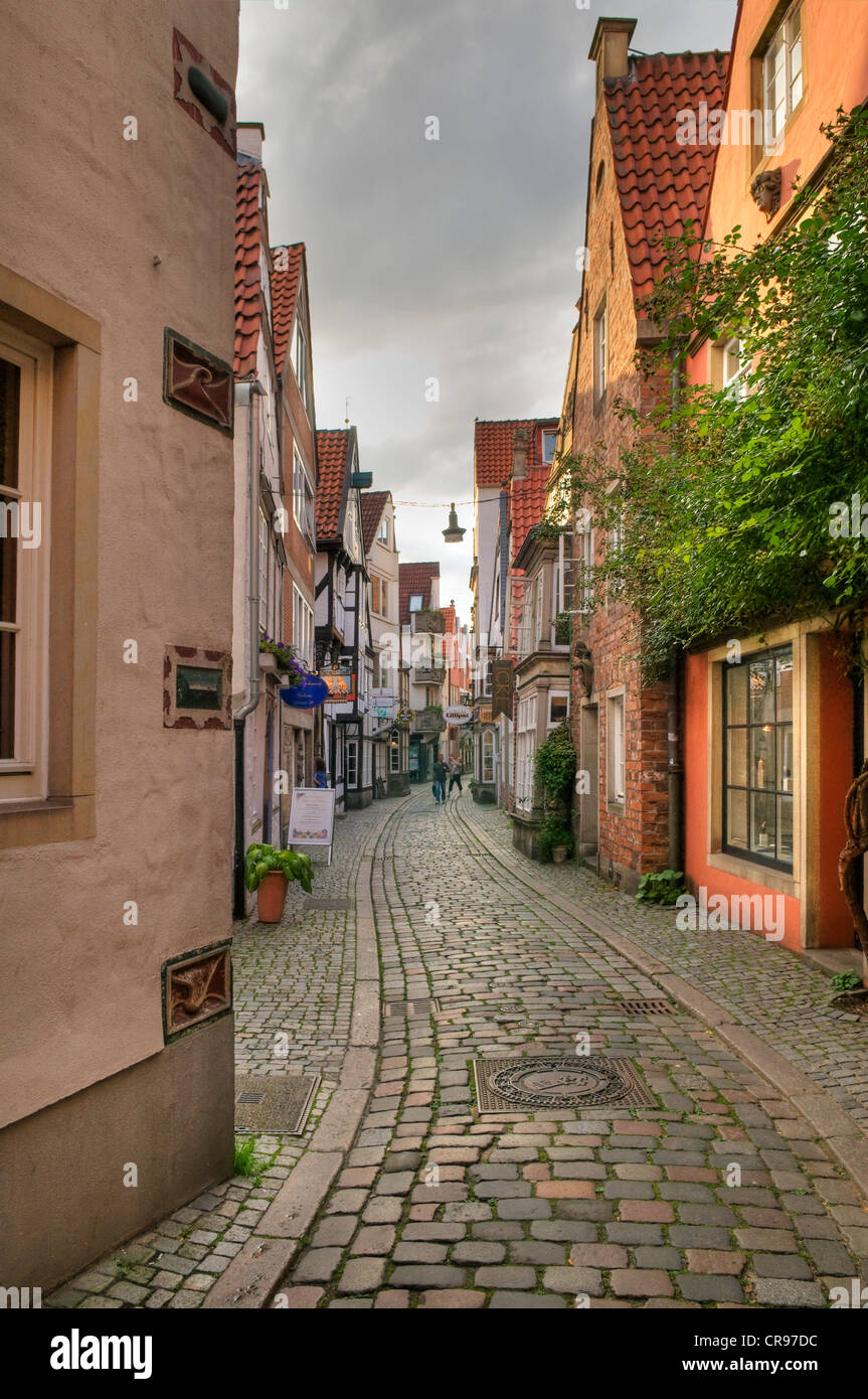 Street in the Schnoorviertel, Schnoor Quarter, Bremen, Germany, Europe ...