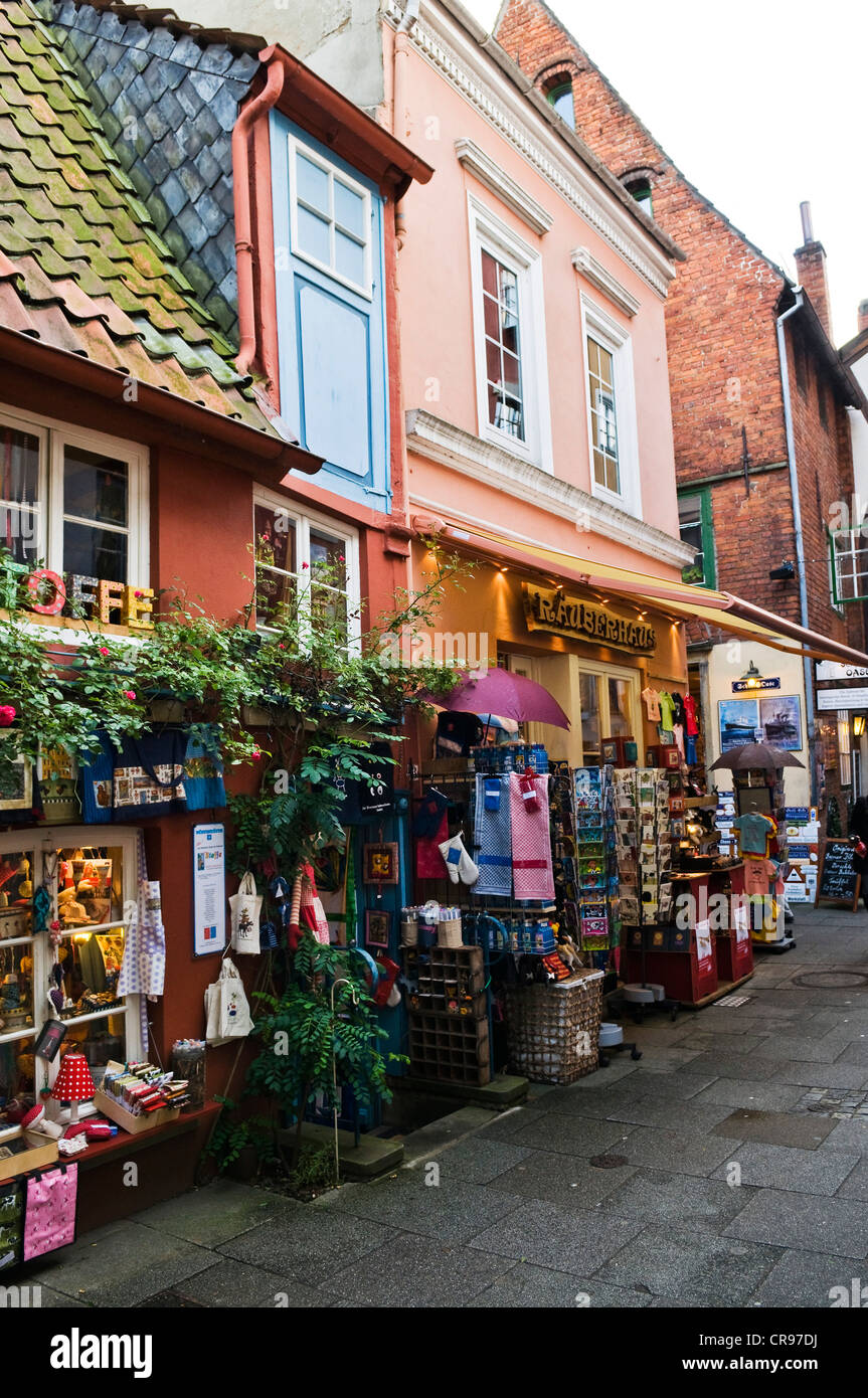 Street in the Schnoorviertel, Schnoor Quarter, Bremen, Germany, Europe ...