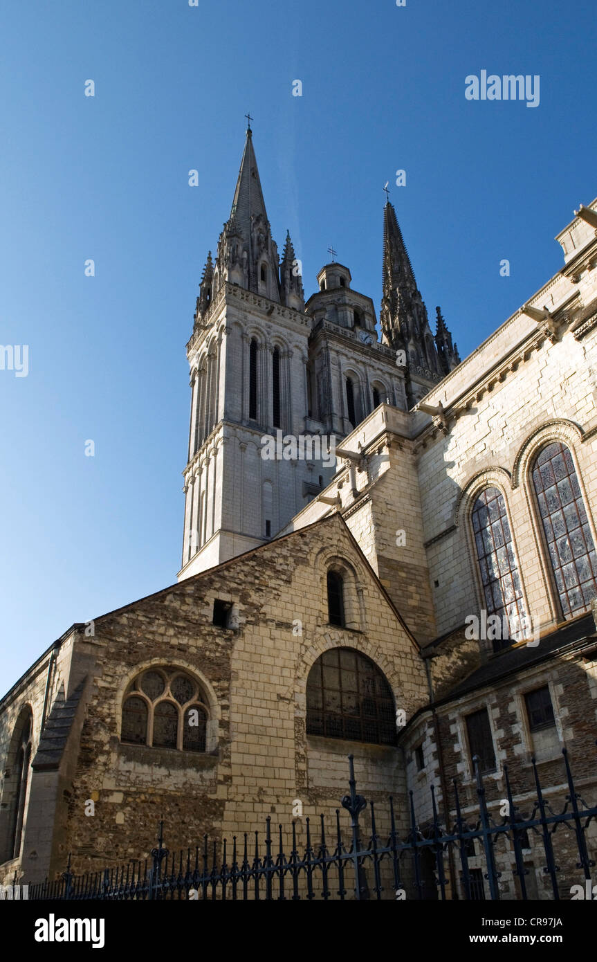 Angers Cathedral, a Gothic cathedral built in the 12th century, Angers ...