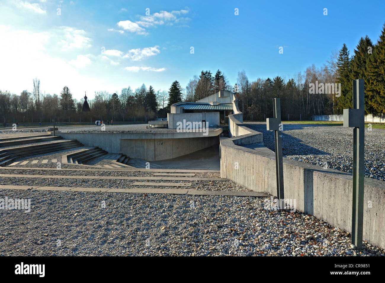 Church of Reconciliation in the concentration camp grounds, Dachau near ...