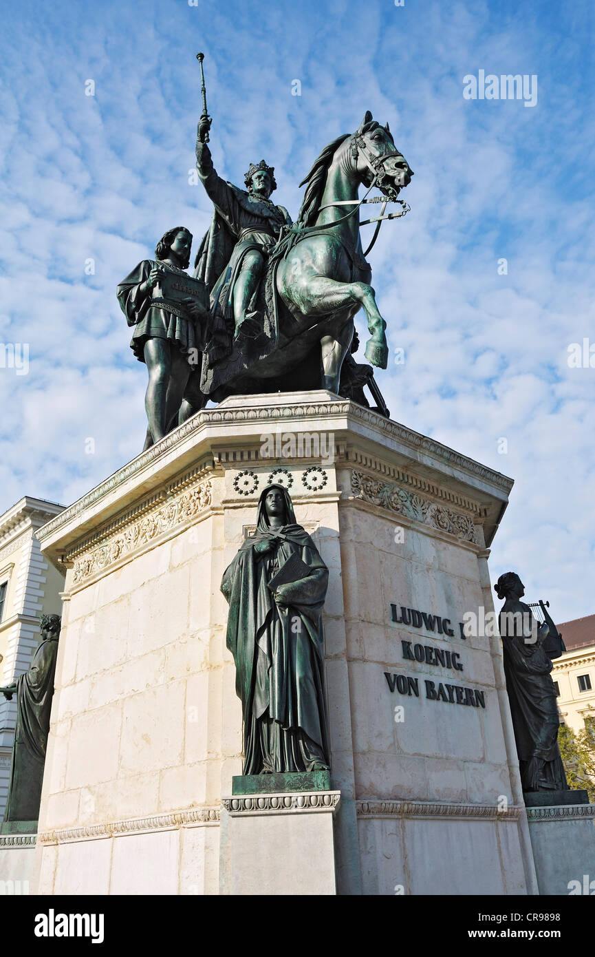Equestrian statue of King Ludwig I by Max Widnmann, Munich, Bavaria ...