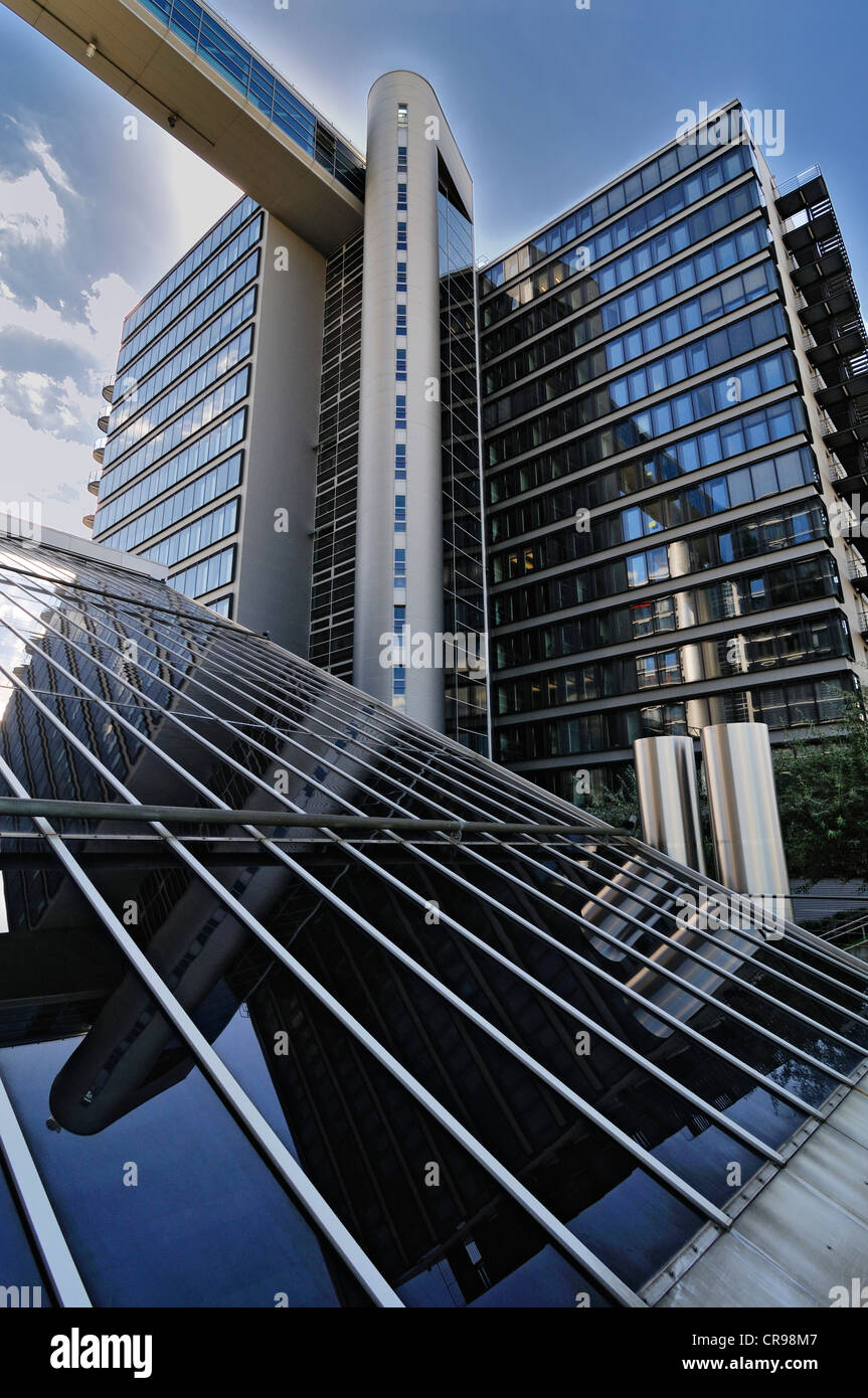 Ten Towers Telekom Center, Dingolfinger Strasse 1-15, street, Munich ...