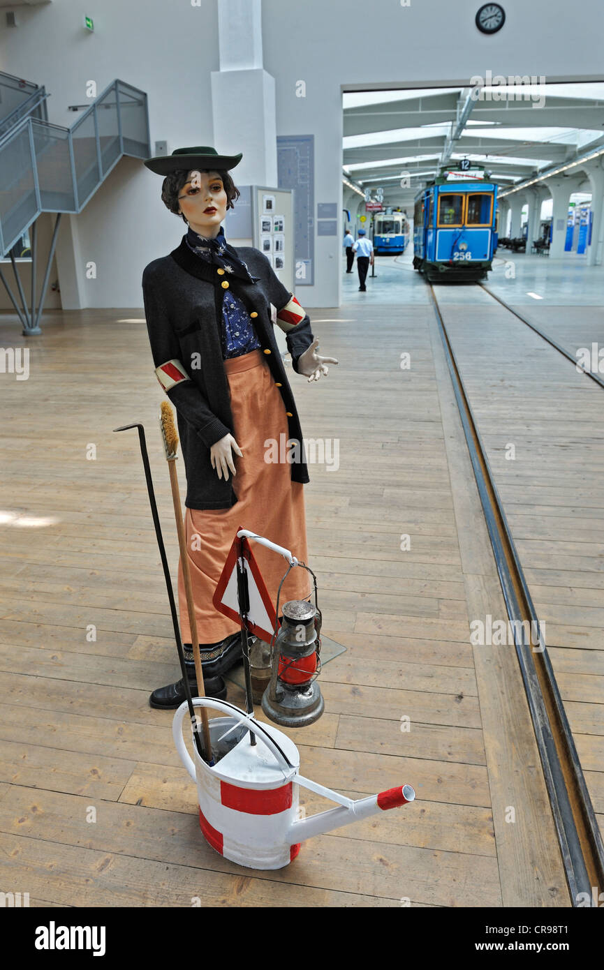 Tram tracks cleaner from 1906, figure, MVG-Museum, Muenchner ...