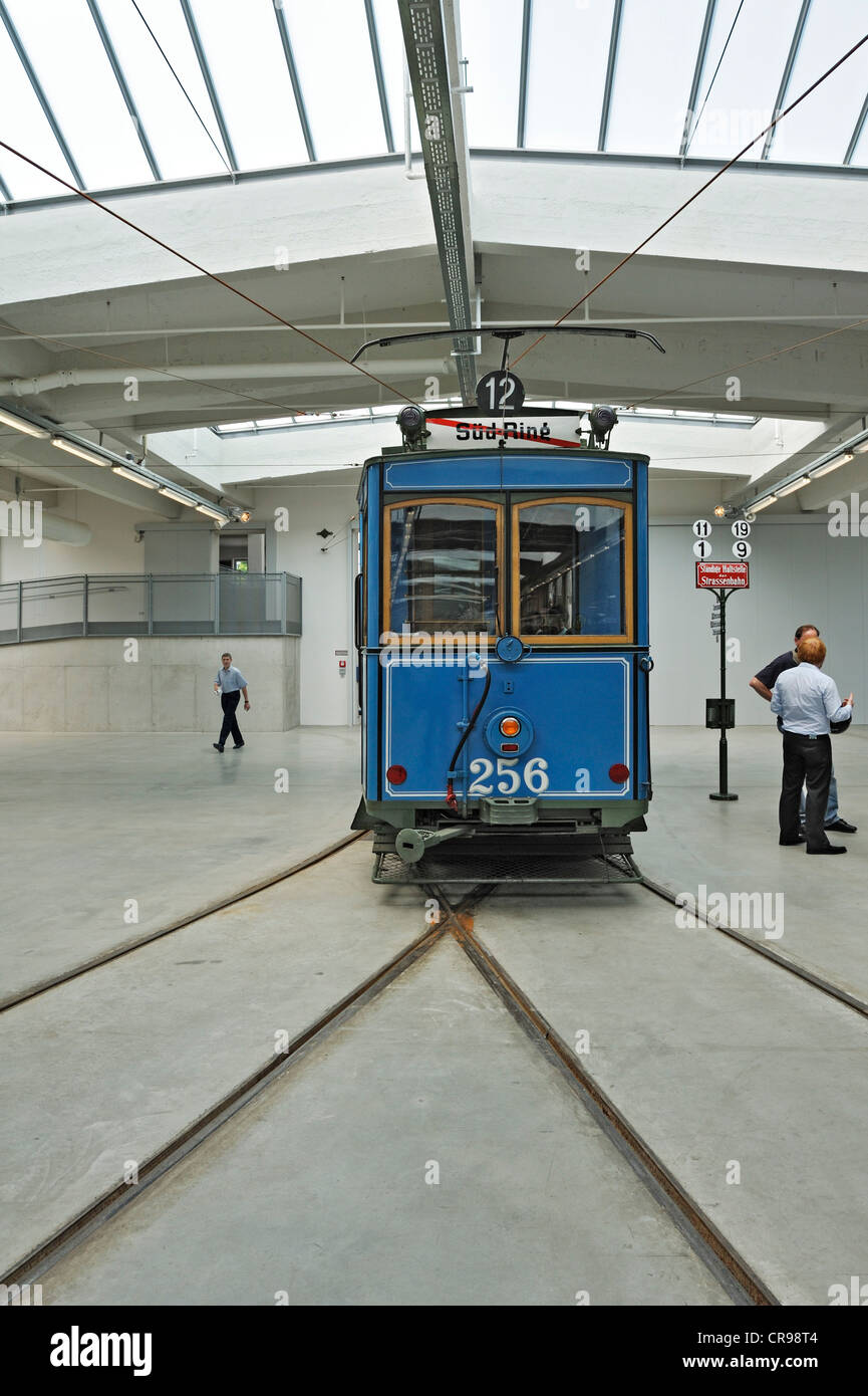 Old tram at the MVG-Museum, Muenchner Verkehrsgesellschaft, MVG, Munich ...