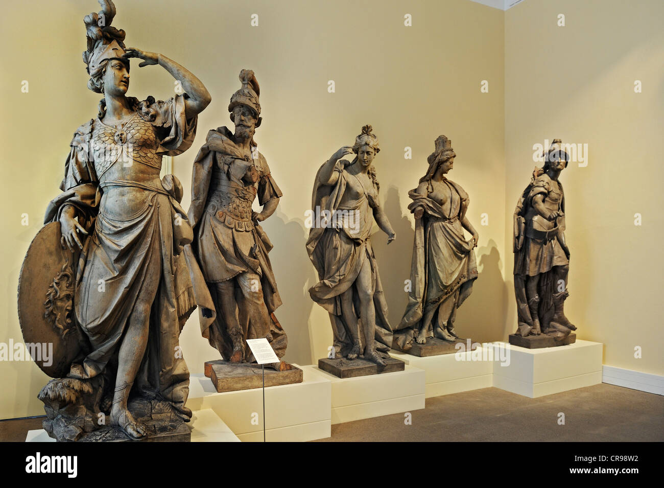 Bavarian Rococo sculptures, Minerva, Mars, Hebe the so-called Jupiter ...