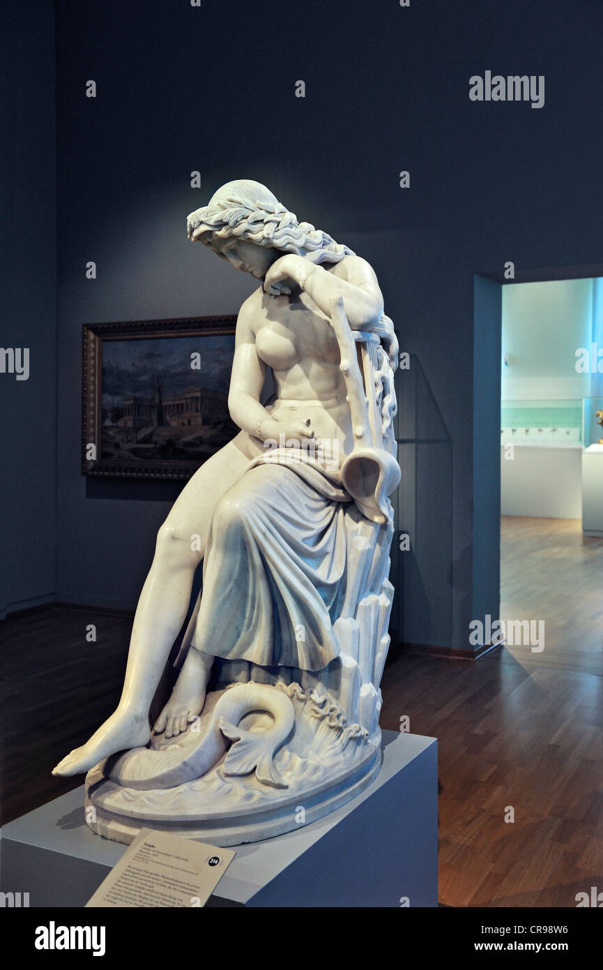 Marble sculpture, Nymph, Ludwig von Schwantaler, Munich 1847, Bavarian National Museum, Munich ...