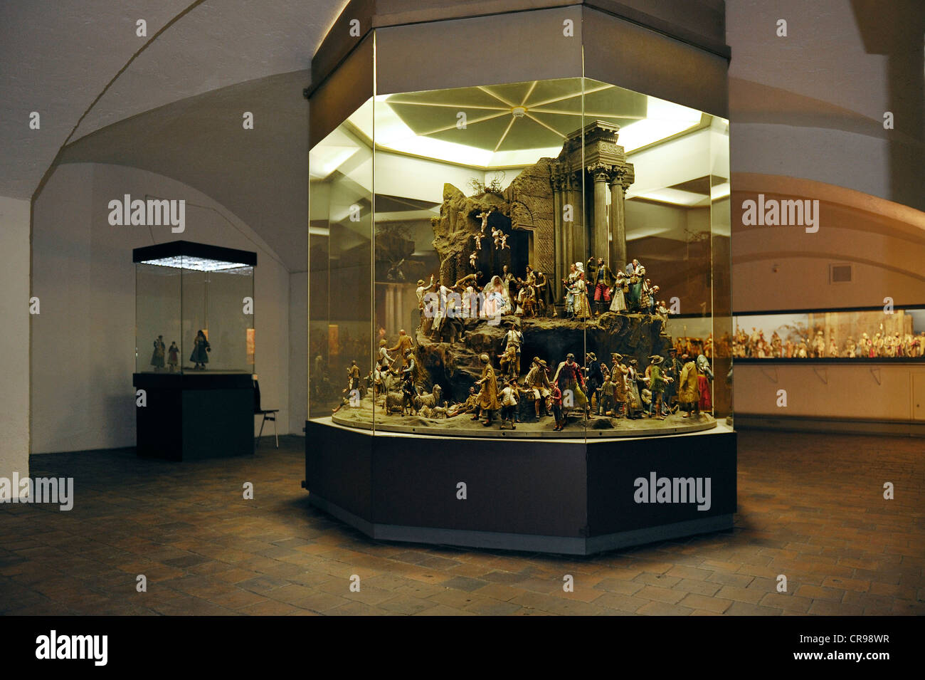 Crib collection, large Nativity Scene from circa 1850, Bavarian National Museum, Munich, Bavaria ...