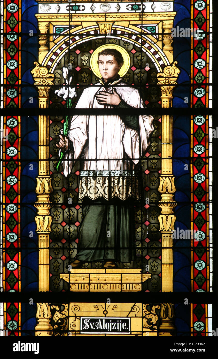 Saint aloysius stained glass hi-res stock photography and images - Alamy