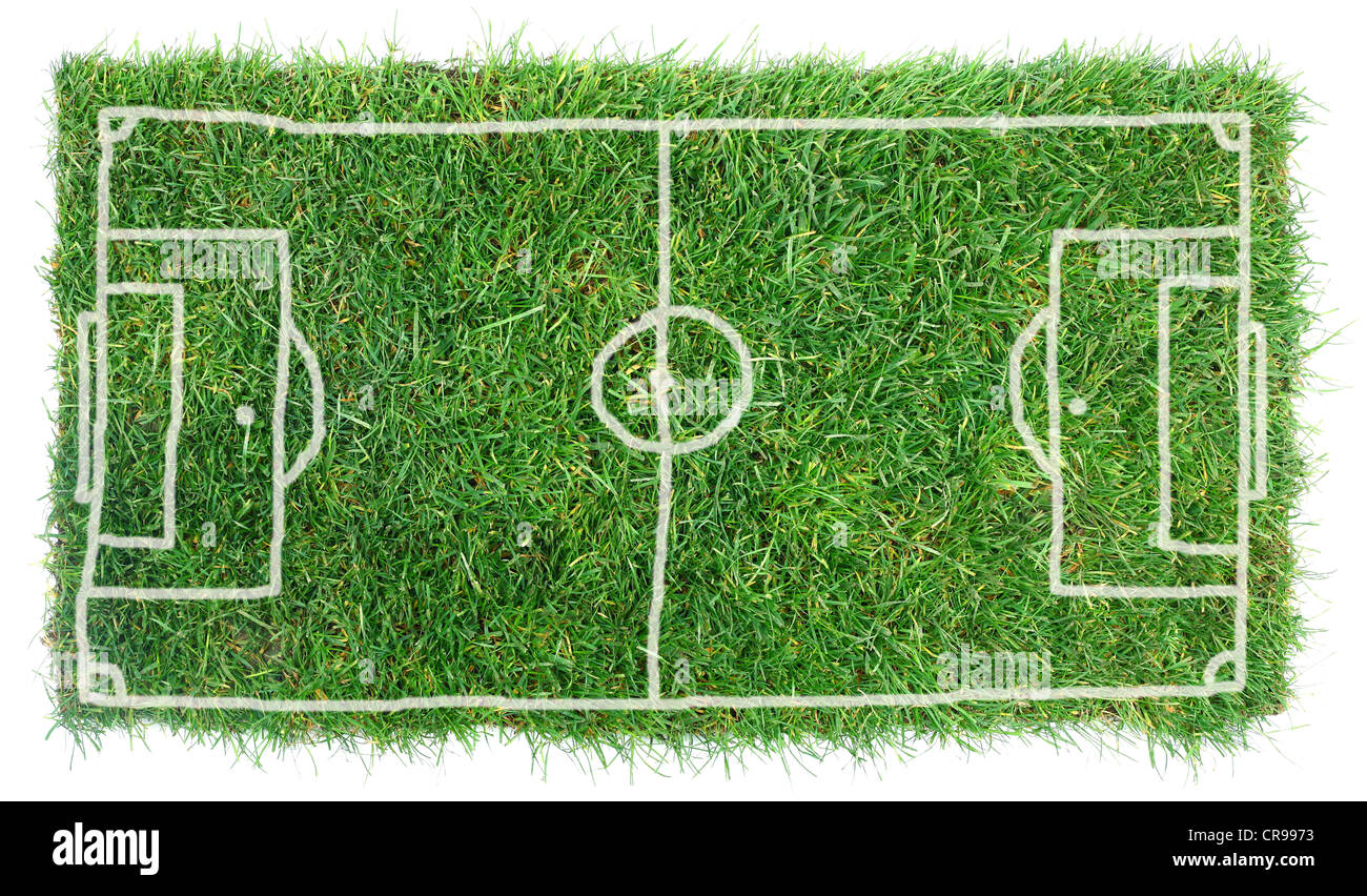 Doodle Soccer Field Isolated on White Background Stock Photo - Alamy