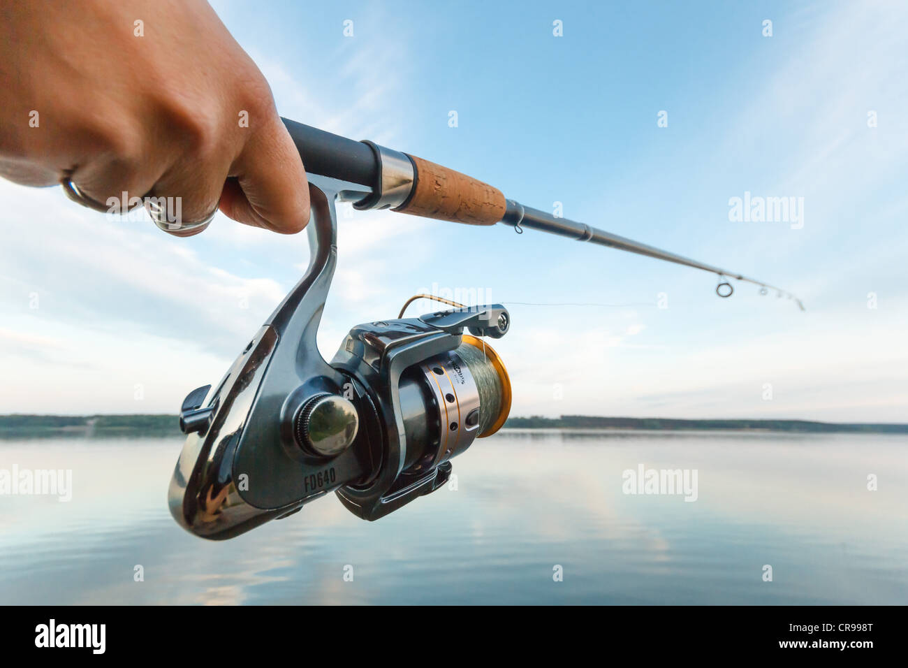 fishing, fishing in a lake, nature series Stock Photo - Alamy