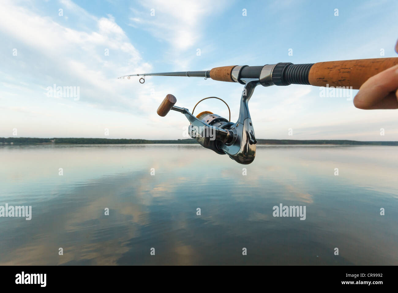 fishing, fishing in a lake, nature series Stock Photo - Alamy
