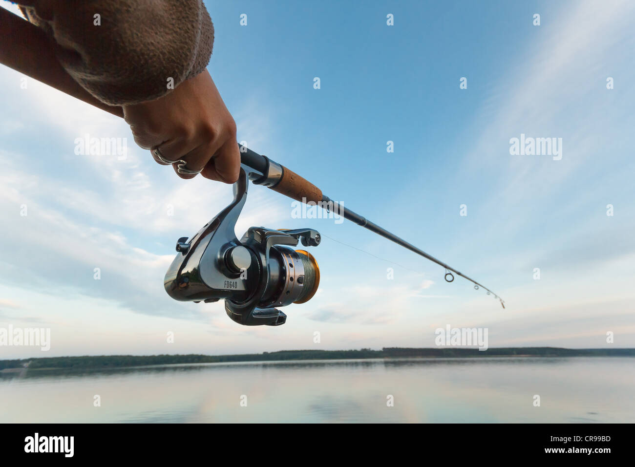fishing, fishing in a lake, nature series Stock Photo - Alamy
