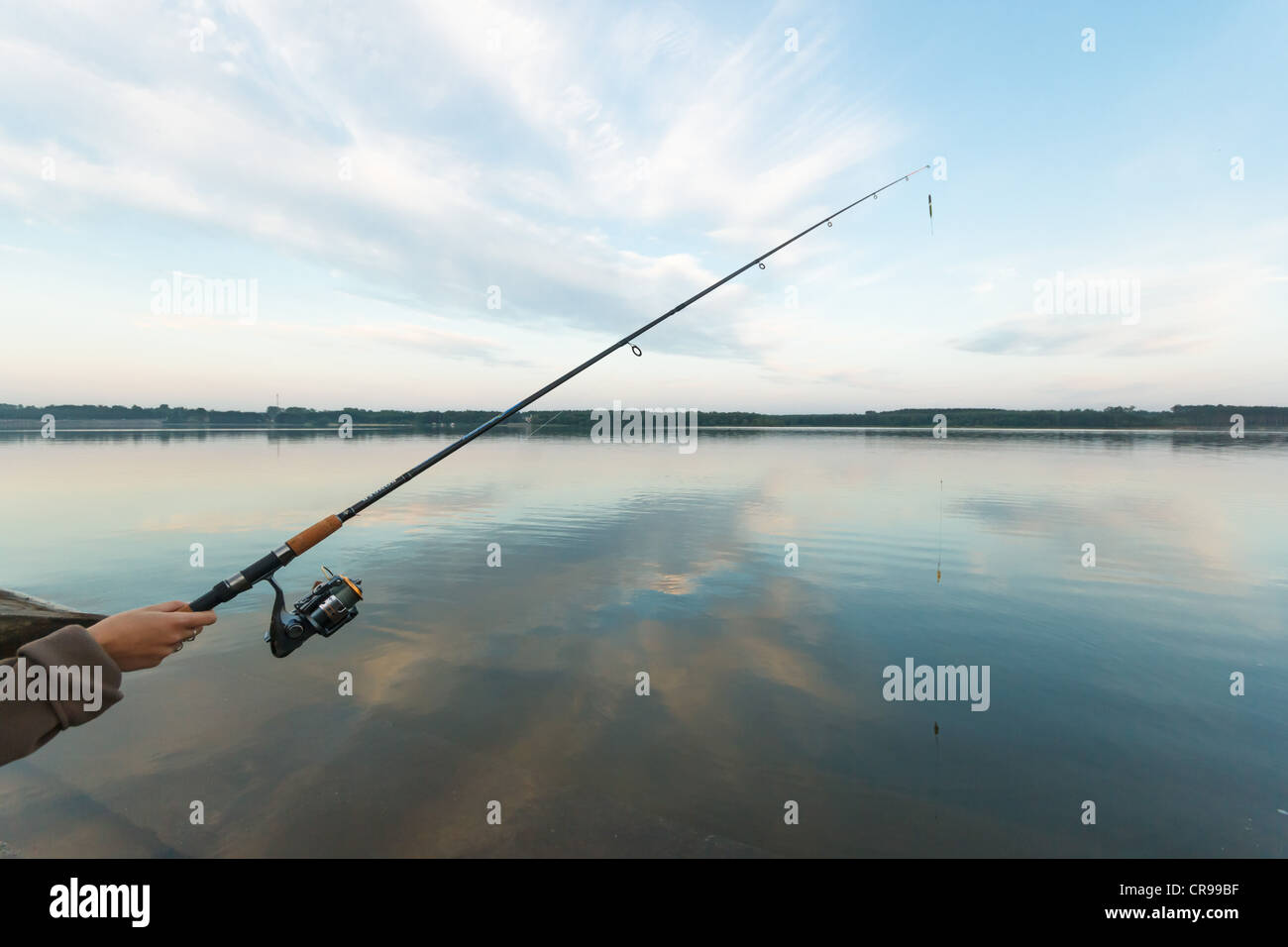 fishing, fishing in a lake, nature series Stock Photo - Alamy