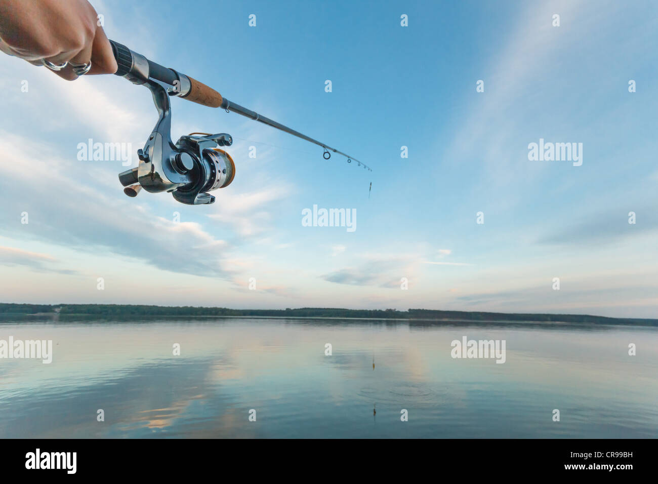 fishing, fishing in a lake, nature series Stock Photo - Alamy