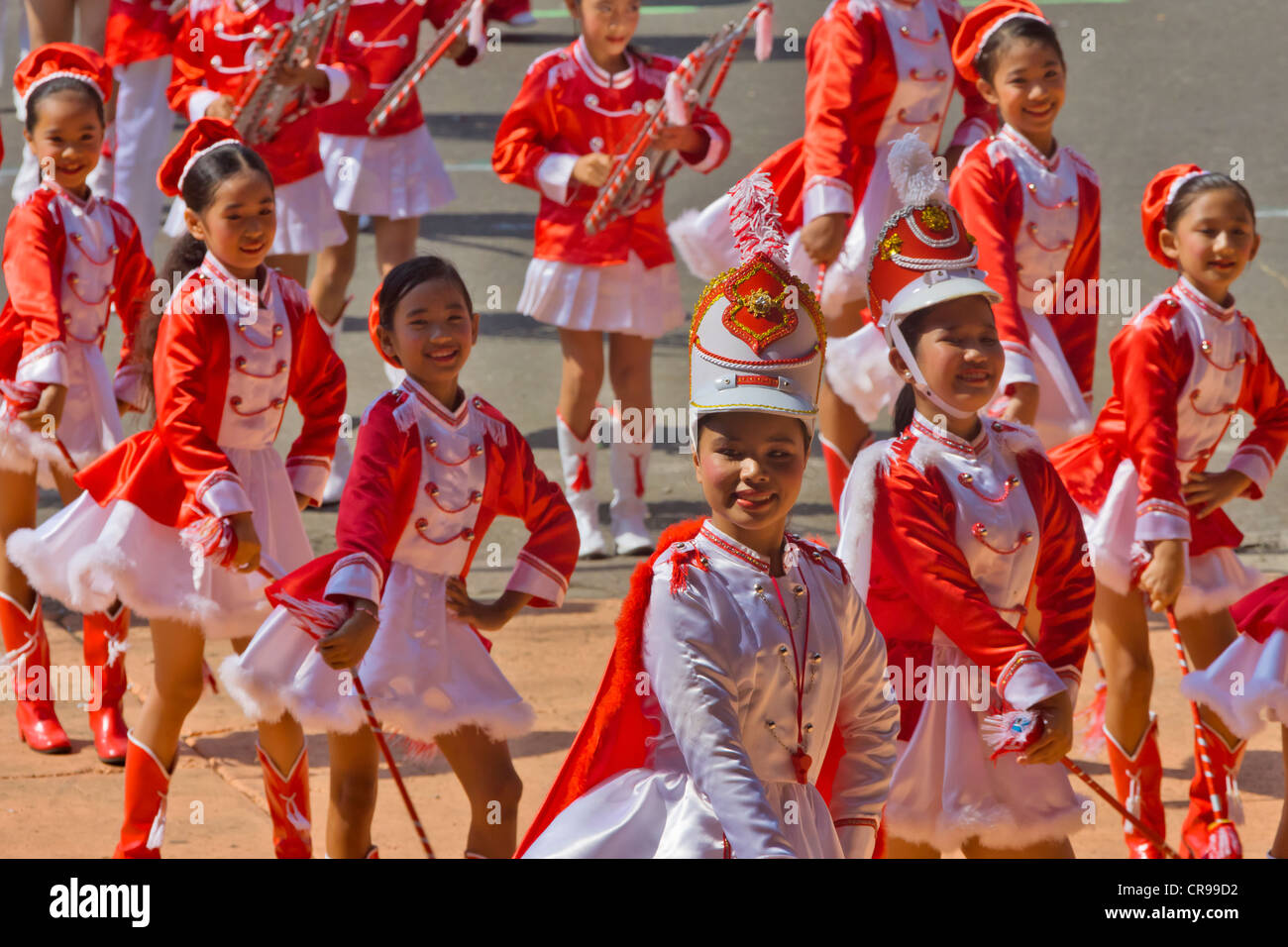 Parade at Dinagyang Festival, City of Iloilo, Philippines Stock Photo ...
