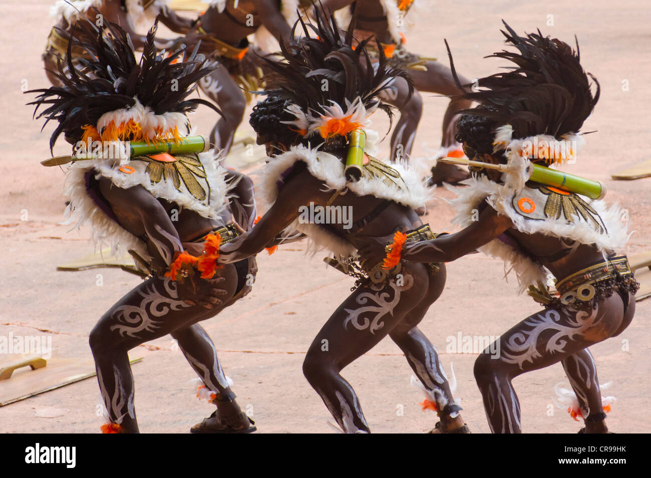 Parade at Dinagyang Festival, City of Iloilo, Philippines Stock Photo ...
