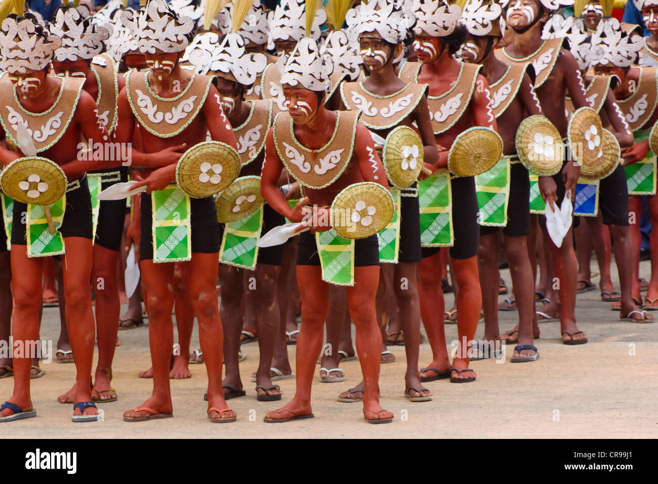 Parade at Dinagyang Festival, City of Iloilo, Philippines Stock Photo ...