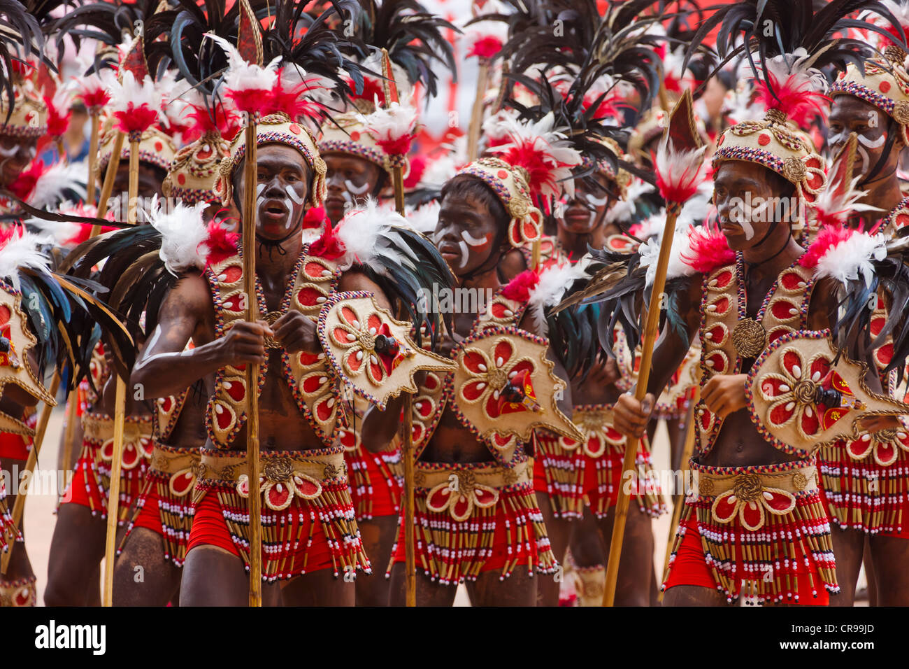 Parade at Dinagyang Festival, City of Iloilo, Philippines Stock Photo ...