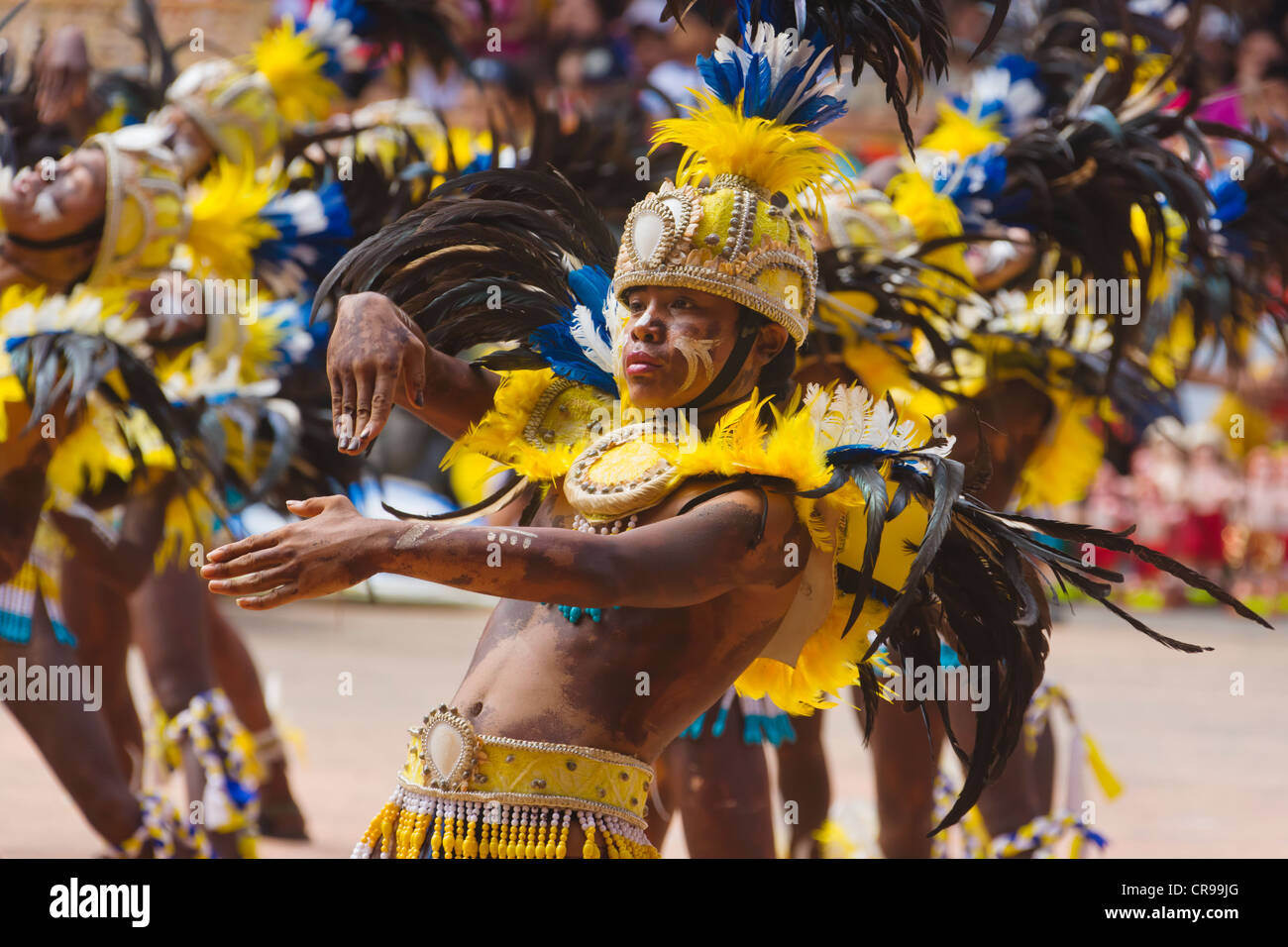 Parade at Dinagyang Festival, City of Iloilo, Philippines Stock Photo ...