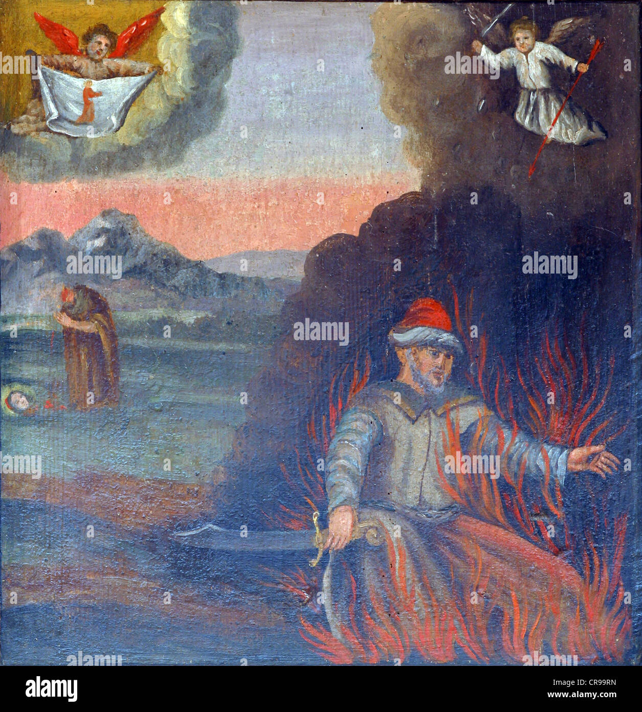 The death of st. Barbara Stock Photo - Alamy