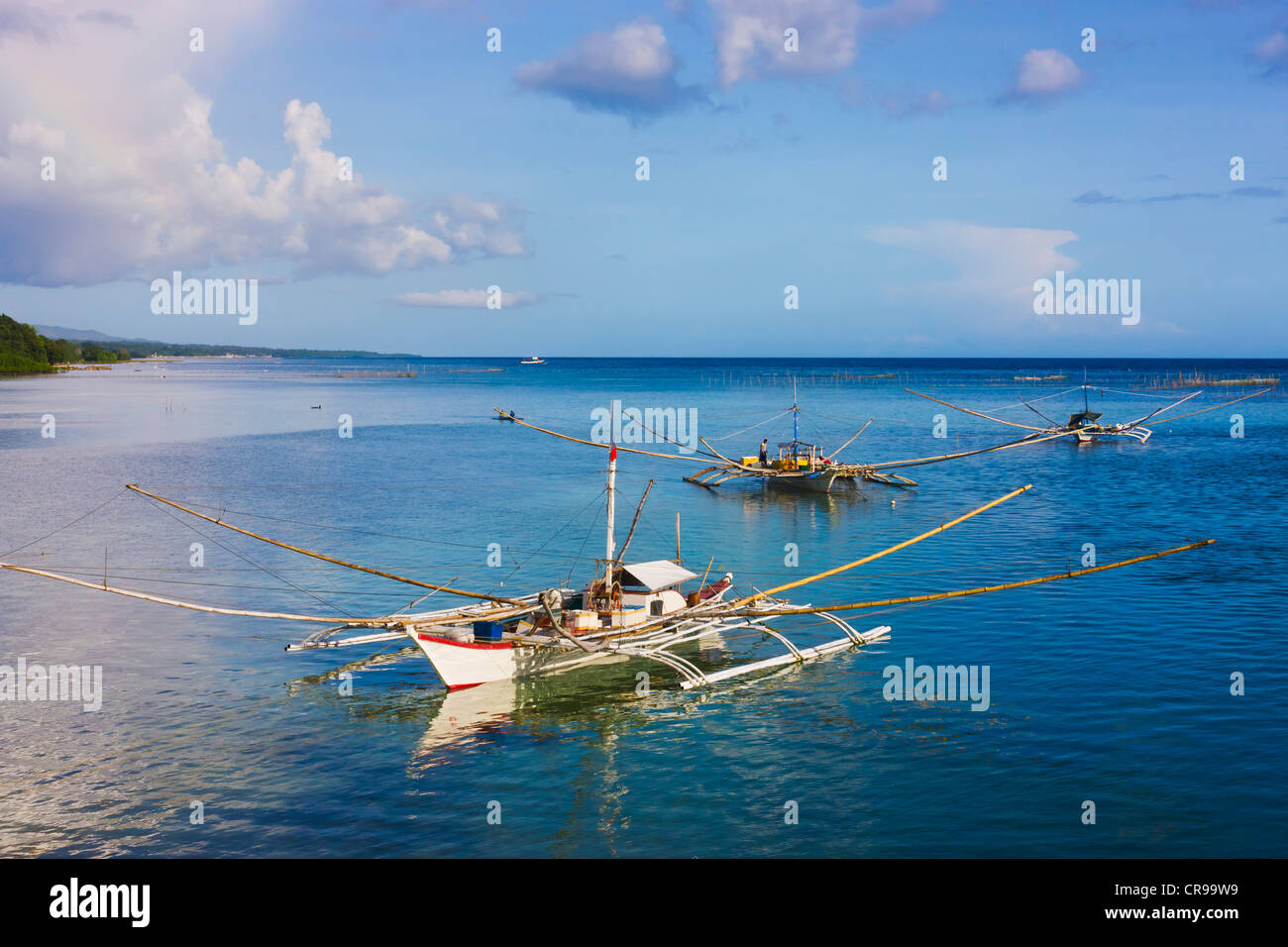 Fishing boat in the water, Bohol Island, Philippines Stock Photo - Alamy