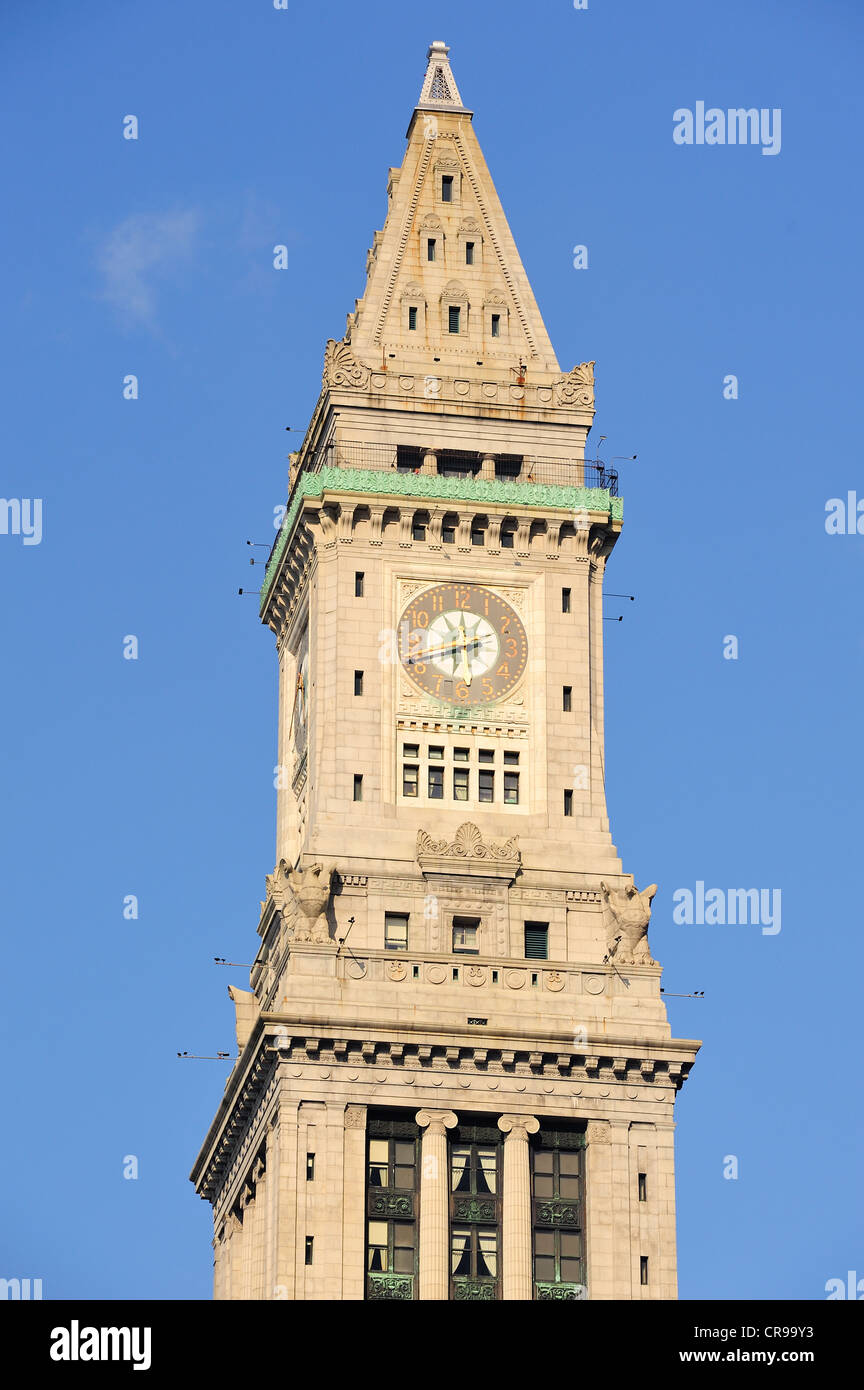 Boston Custom House Clock Tower in downtown Stock Photo - Alamy
